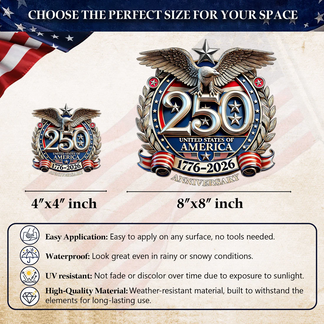 🔥 LIMITED TIME OFFER – 250th Anniversary Decal United States Of Americ ...